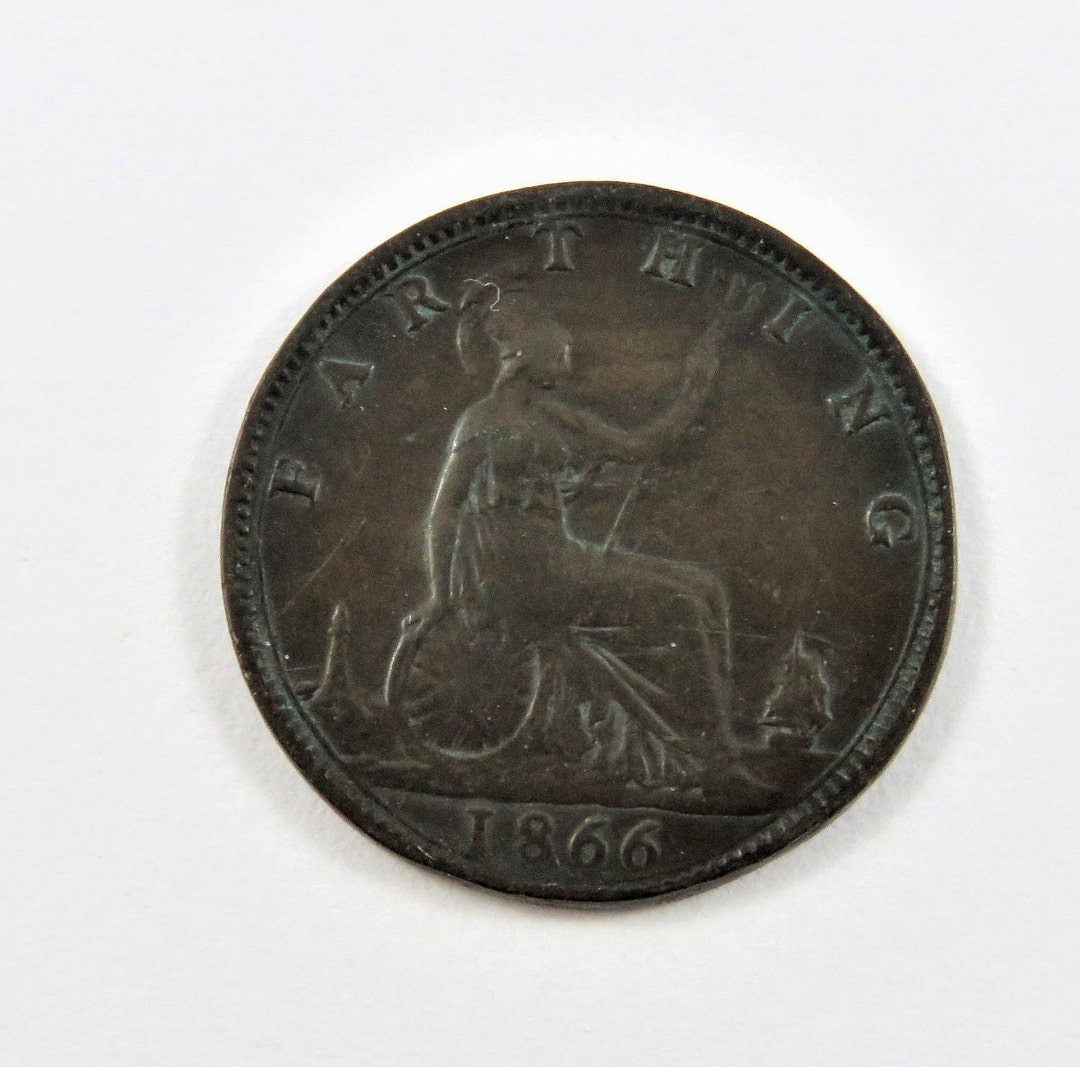 Great Britain 1866 One Farthing Coin. - Etsy