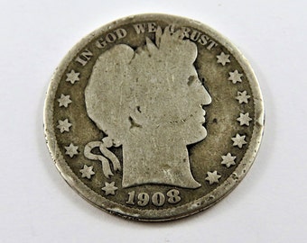 1908 Silver Dollar - Etsy