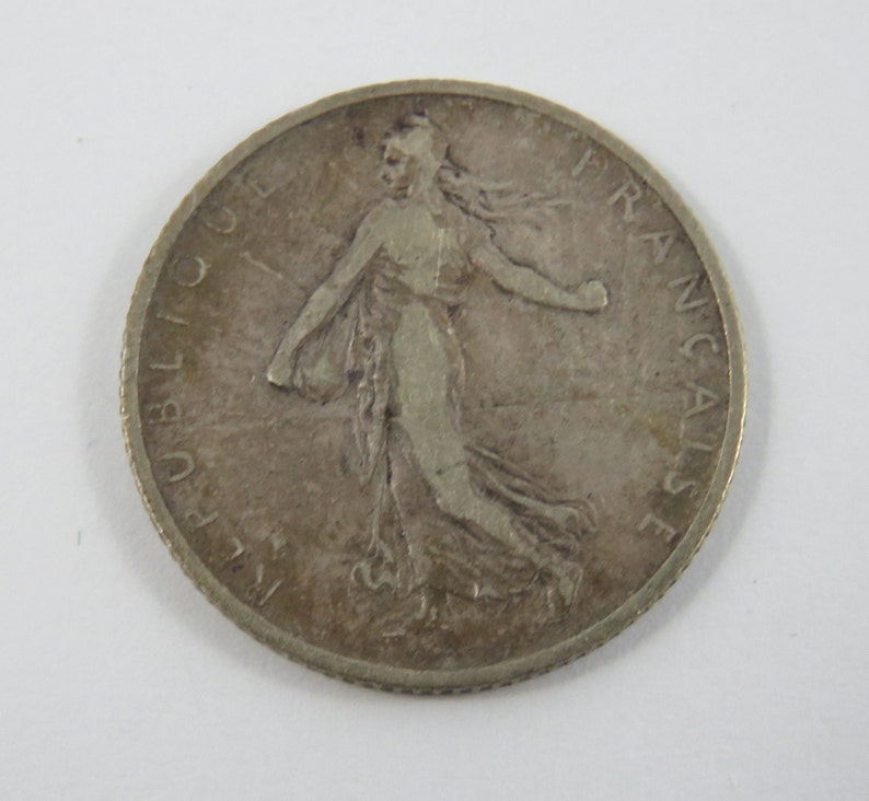 France 1901 Silver One Franc Coin. | Etsy