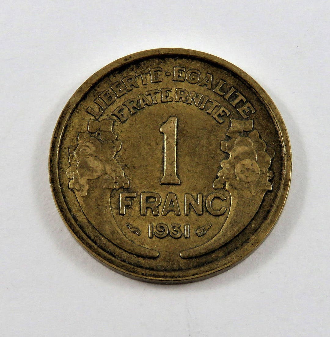 France 1931 One Franc Coin. - Etsy