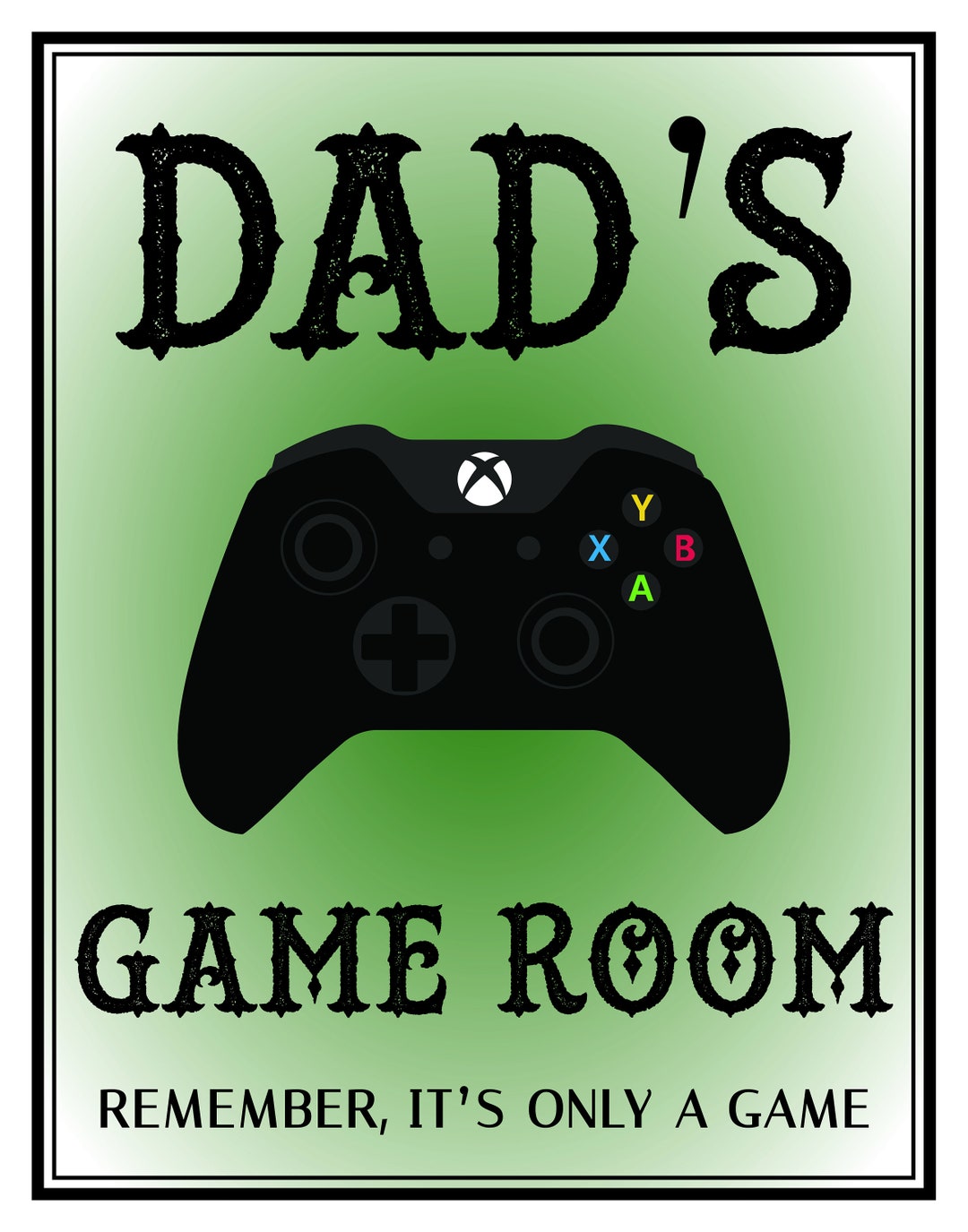 Customizable Game Room Sign - Xbox (digital Download) - Etsy