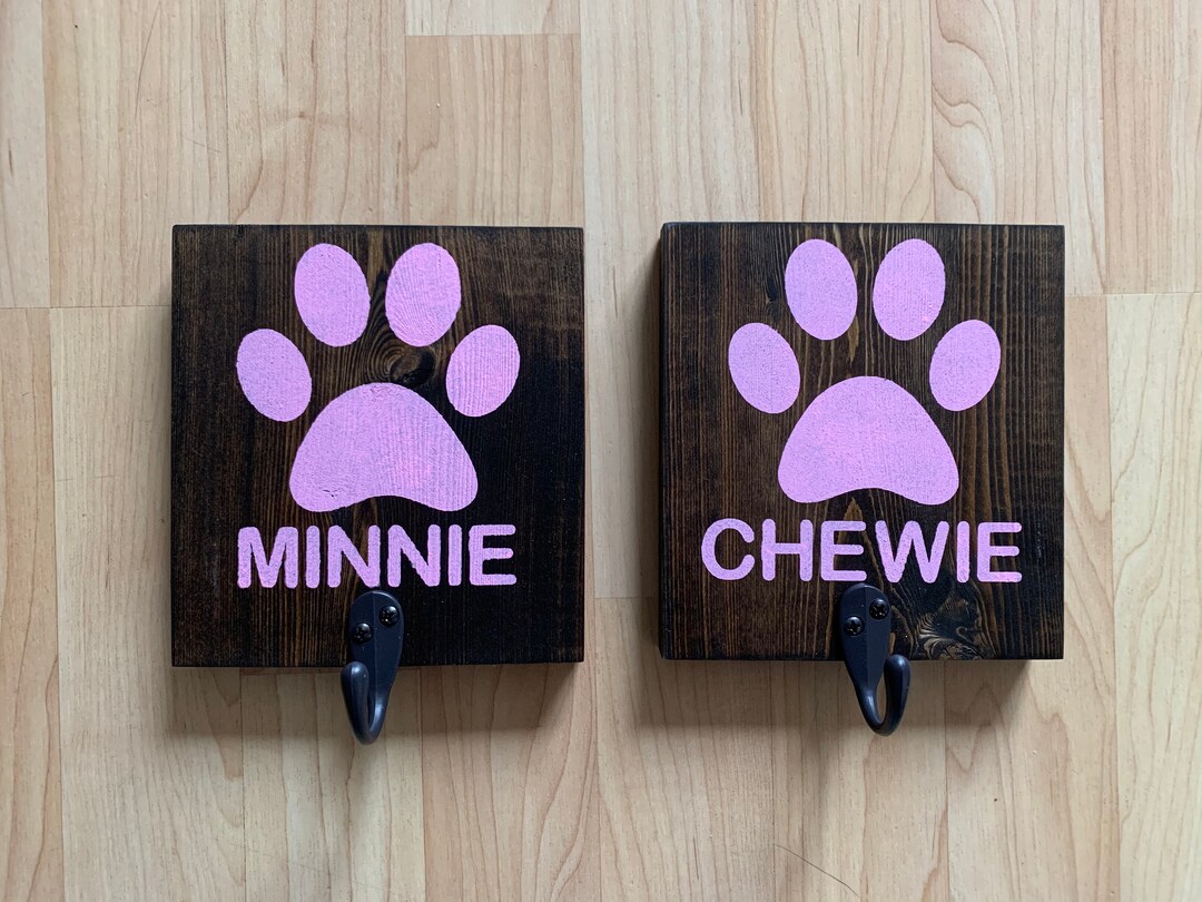 Dog Leash Hangers - Custom - Etsy