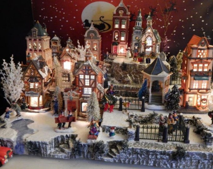 UP T0 6 FEET L0NG! Big - 4 Level 24x28 Snow VILLAGE Display Base Only ...