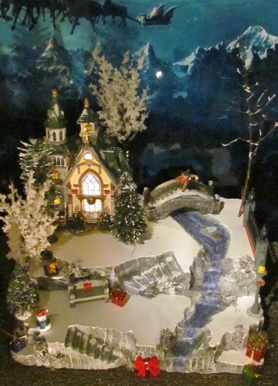 CREEK Christmas VILLAGE DISPLAY Base for Dept 56 Lemax - Etsy
