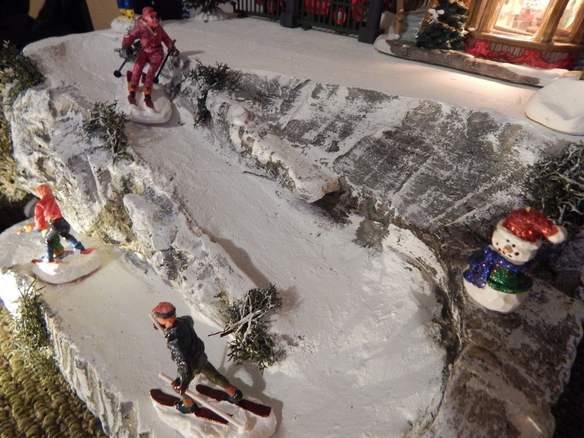 Ski Slope VILLAGE DISPLAY BASE Snow Christmas for Department | Etsy