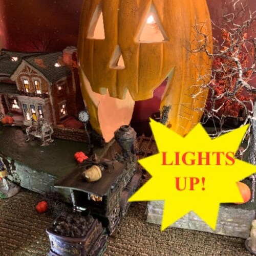 Haunted 2 WATERFALLS Halloween Village 2 Pc DISPLAY Platform - Etsy