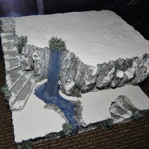 WATERFALL, Pond & Stairs Christmas Village Display Platform ONLY ...
