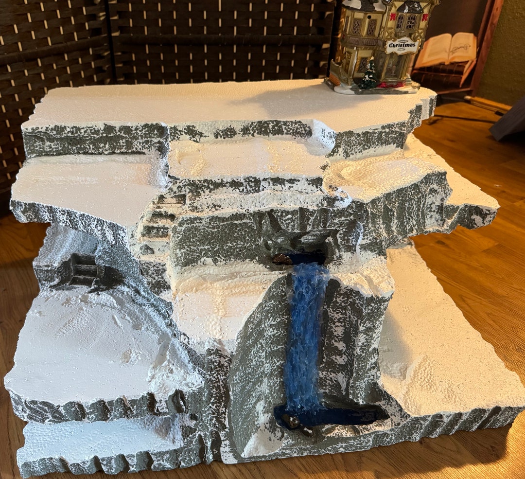 HUGE mega Series Christmas MULTI LEVEL Platform Village Display Base ...