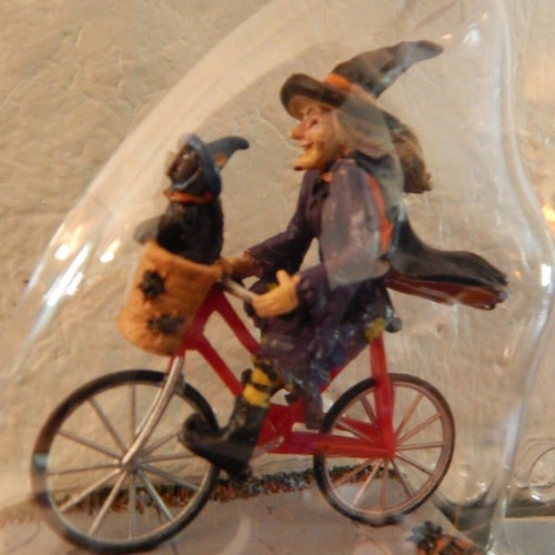 Halloween WITCH Riding BIKE Wizard of Oz Dept 56 Lemax - Etsy