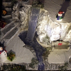 WATERFALL, Pond & Stairs Christmas Village Display Platform ONLY ...