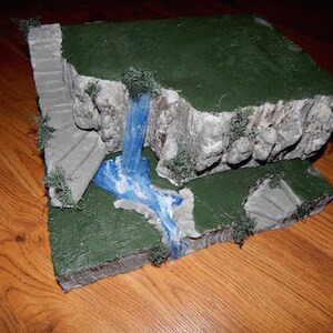 WATERFALL, Pond & Stairs Christmas Village Display Platform ONLY ...