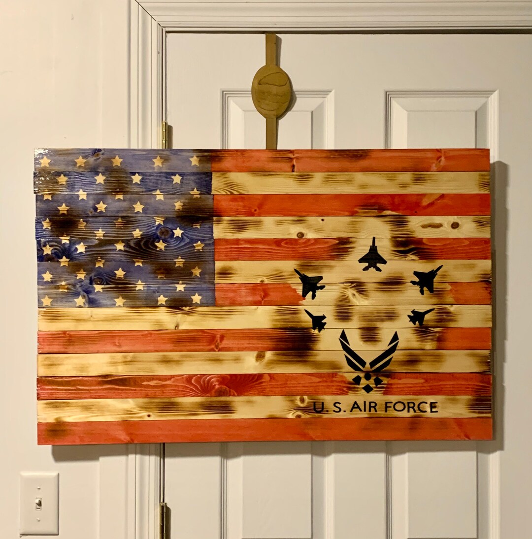 Home Decor, Wall Art, Military Gift Idea, American Flag, Wooden ...