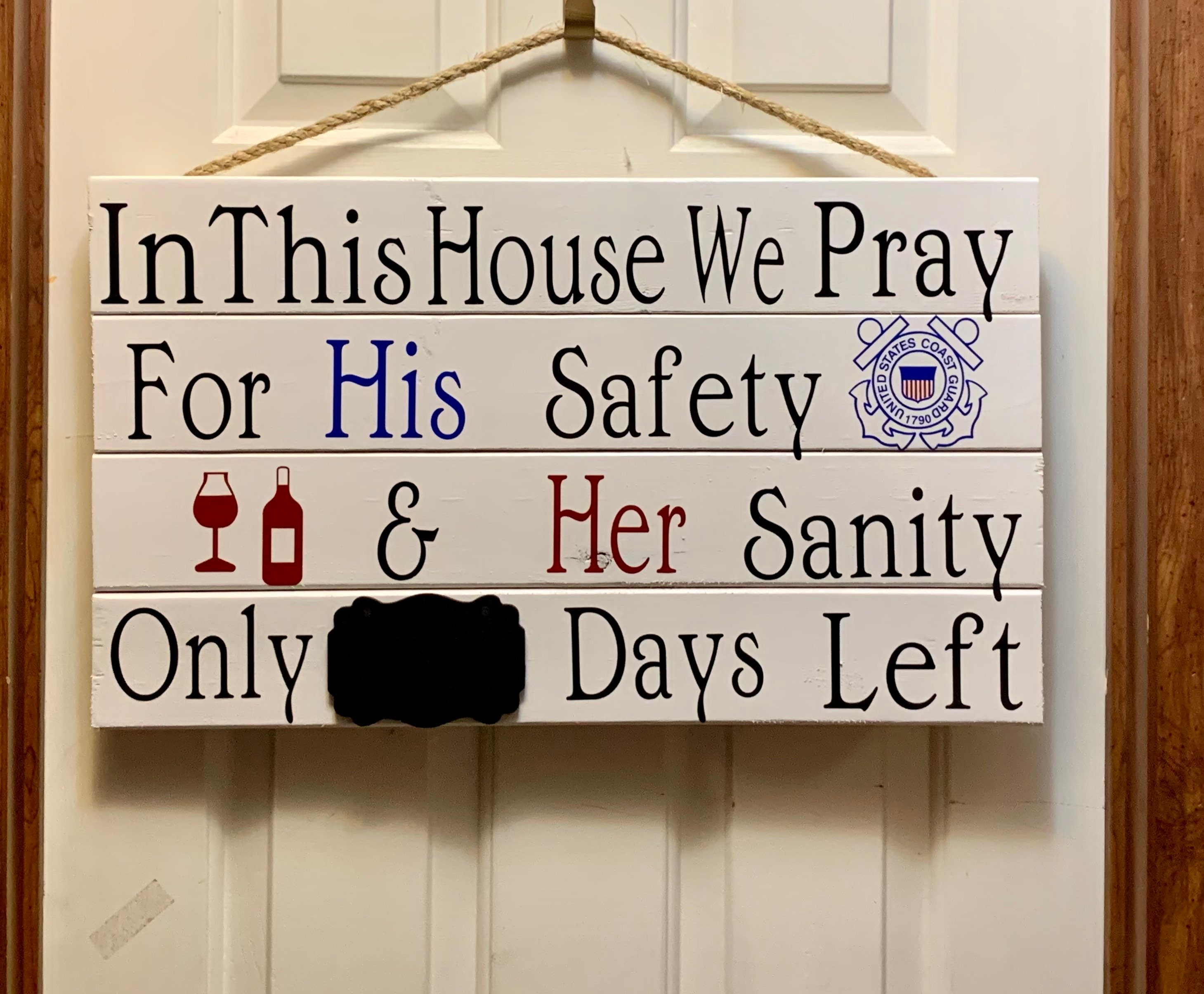 Deployment Countdown Front Door Decor Military Deployment | Etsy