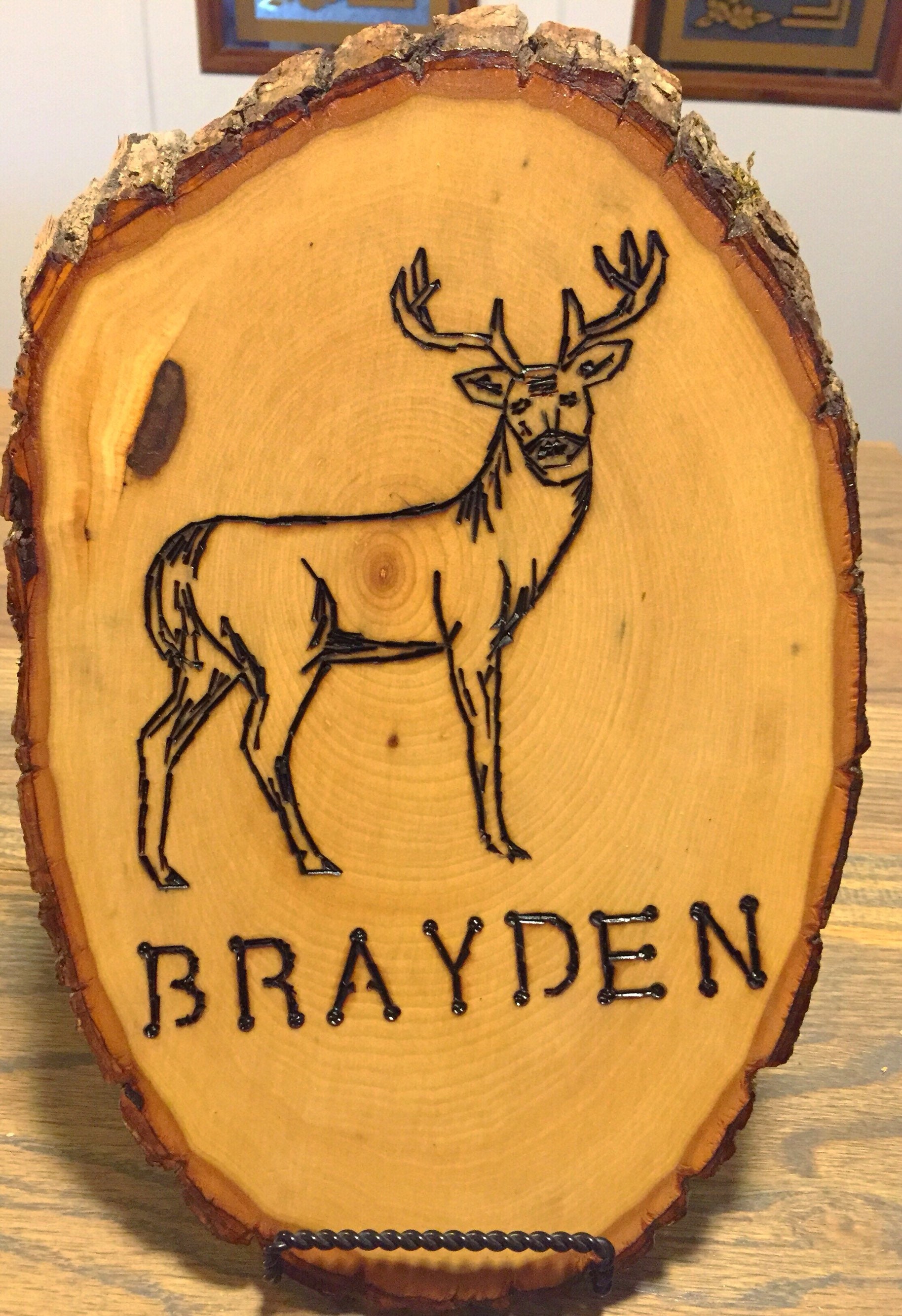 Rustikale Hirsch Dekor rustikale Wohnkultur Hirsch Zeichen - Etsy.de