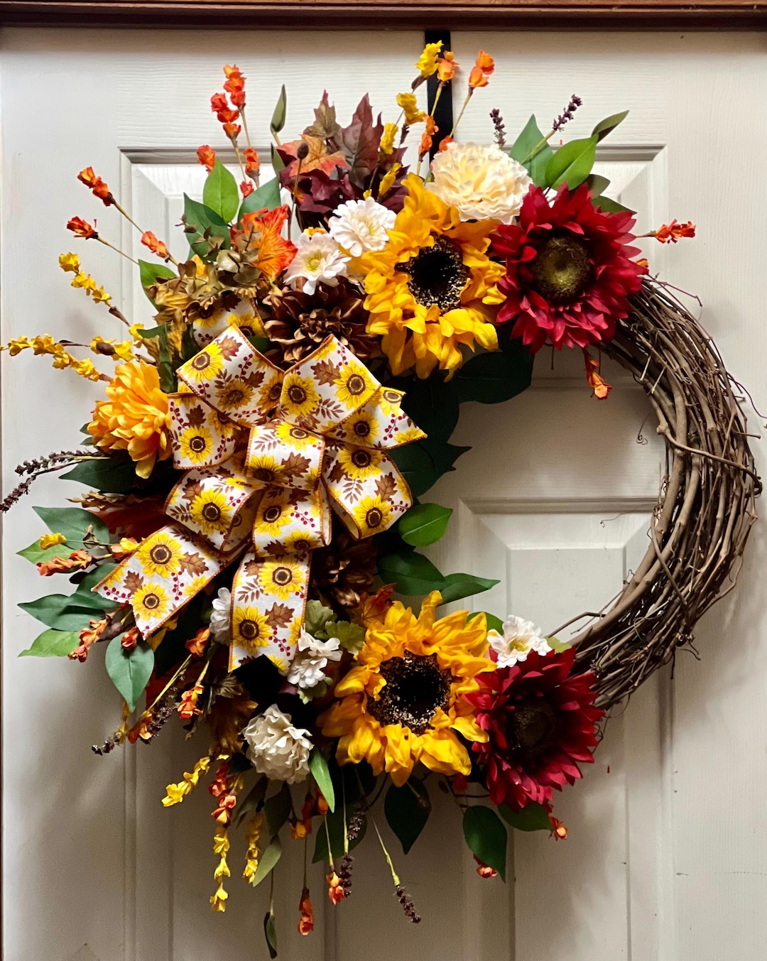 Fall Wreath, Front Door Decor, Door Decor, Give Thanks Wreath ...