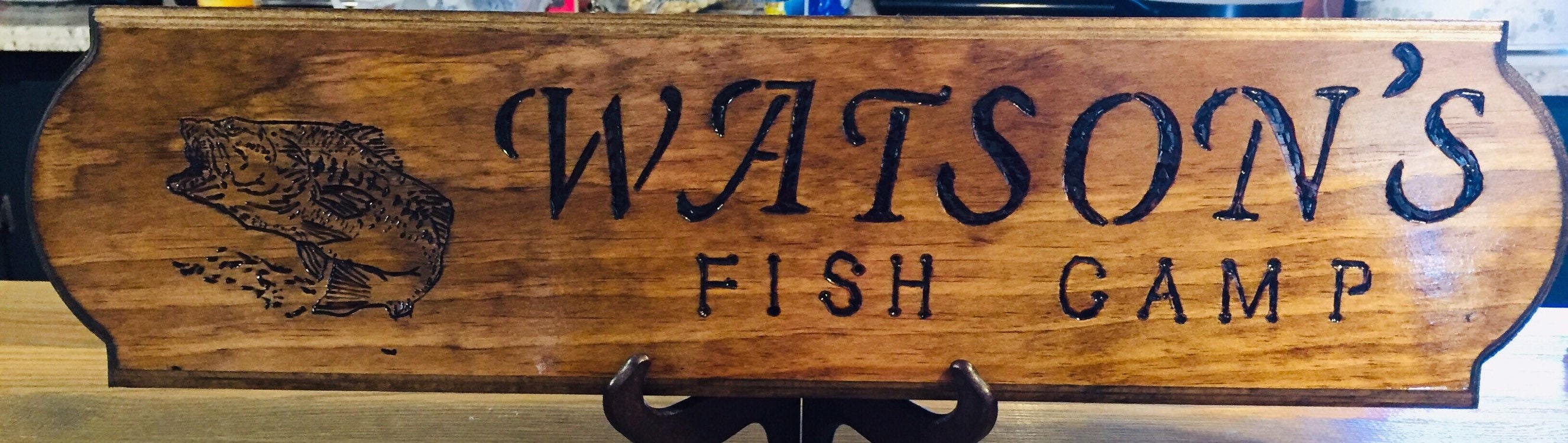 Fishing Sign, Wooden Custom Sign, Wooden Decor, Wooden Fish Camp Sign ...