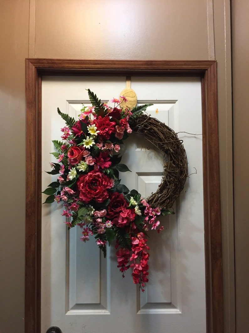 Floral Decor Floral Wreath Spring Decor Spring Wreath | Etsy