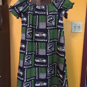 Custom Made Children's Team (seahawks) Dress - Sizes 12 Months to 7/8 ...