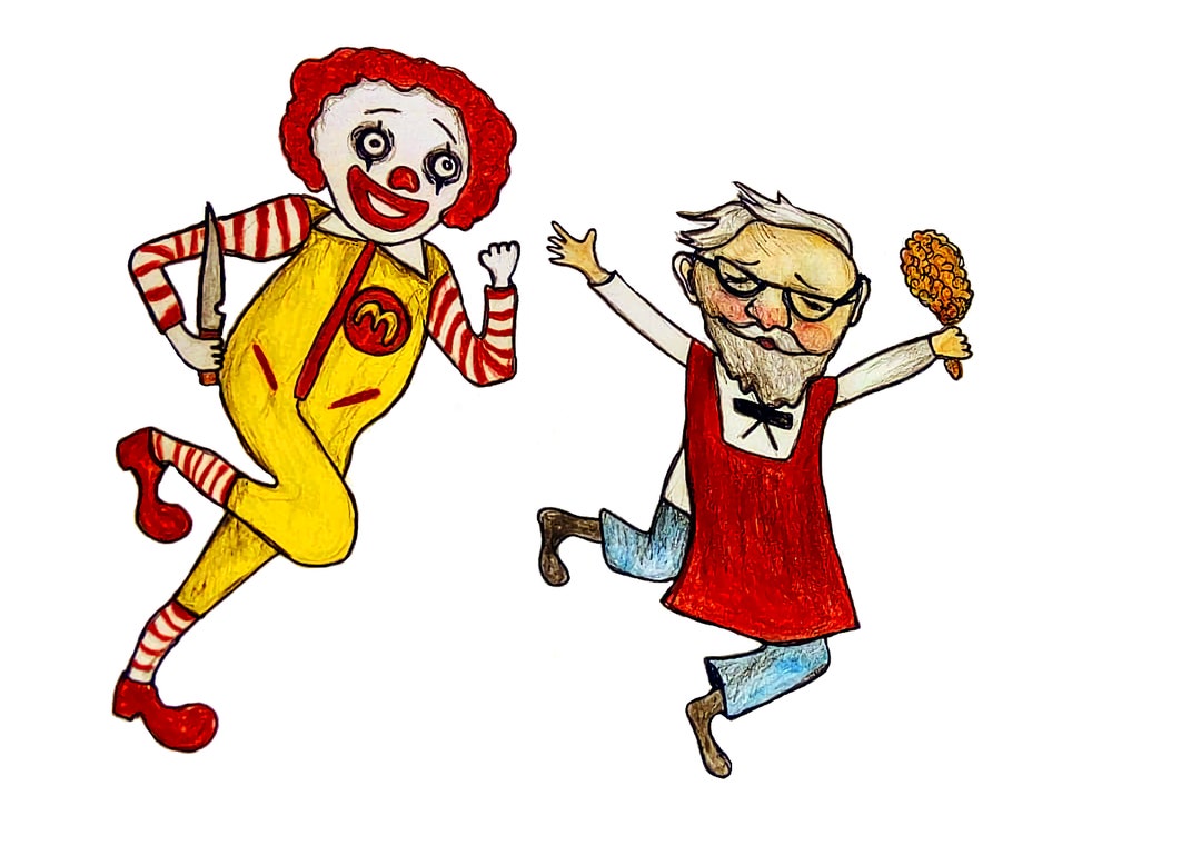 Ronald, Mac Donalds, Colonel Sanders, Fast Food Art, Kfc, Printable Ad ...