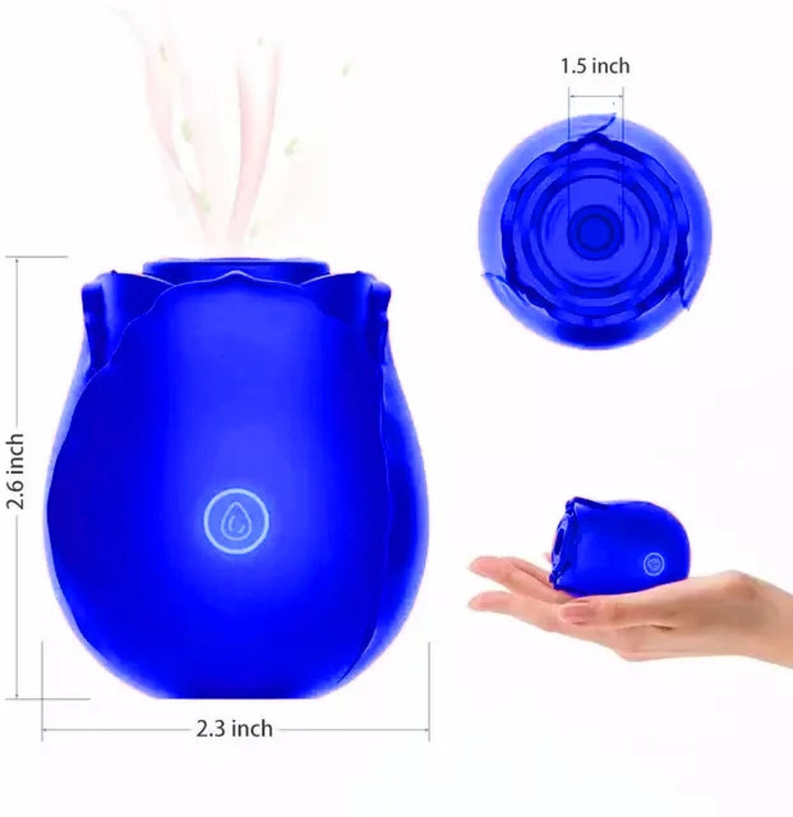 Silicone Rose Waterproof Vibrator Sex Toy Etsy