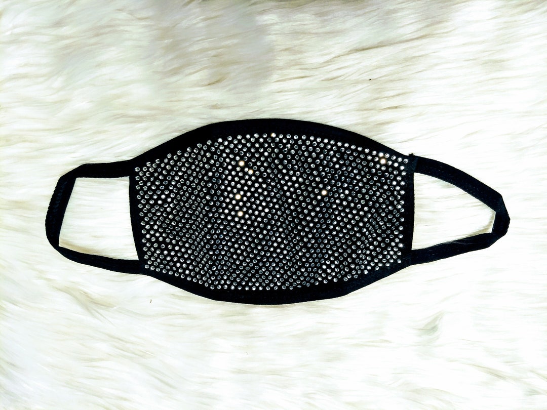Rhinestone Fashion Face Cover - Etsy