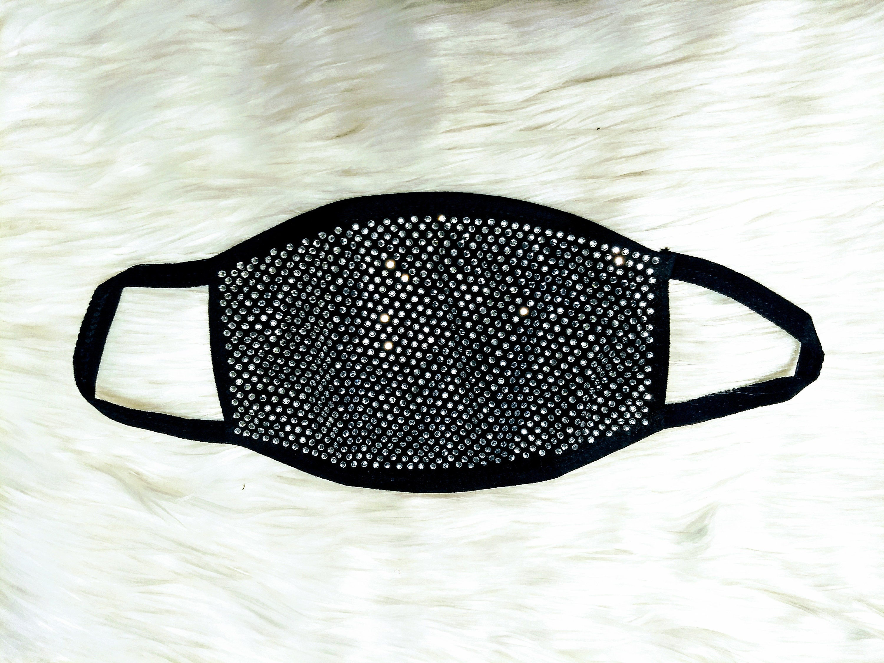 Rhinestone Fashion Face Cover - Etsy