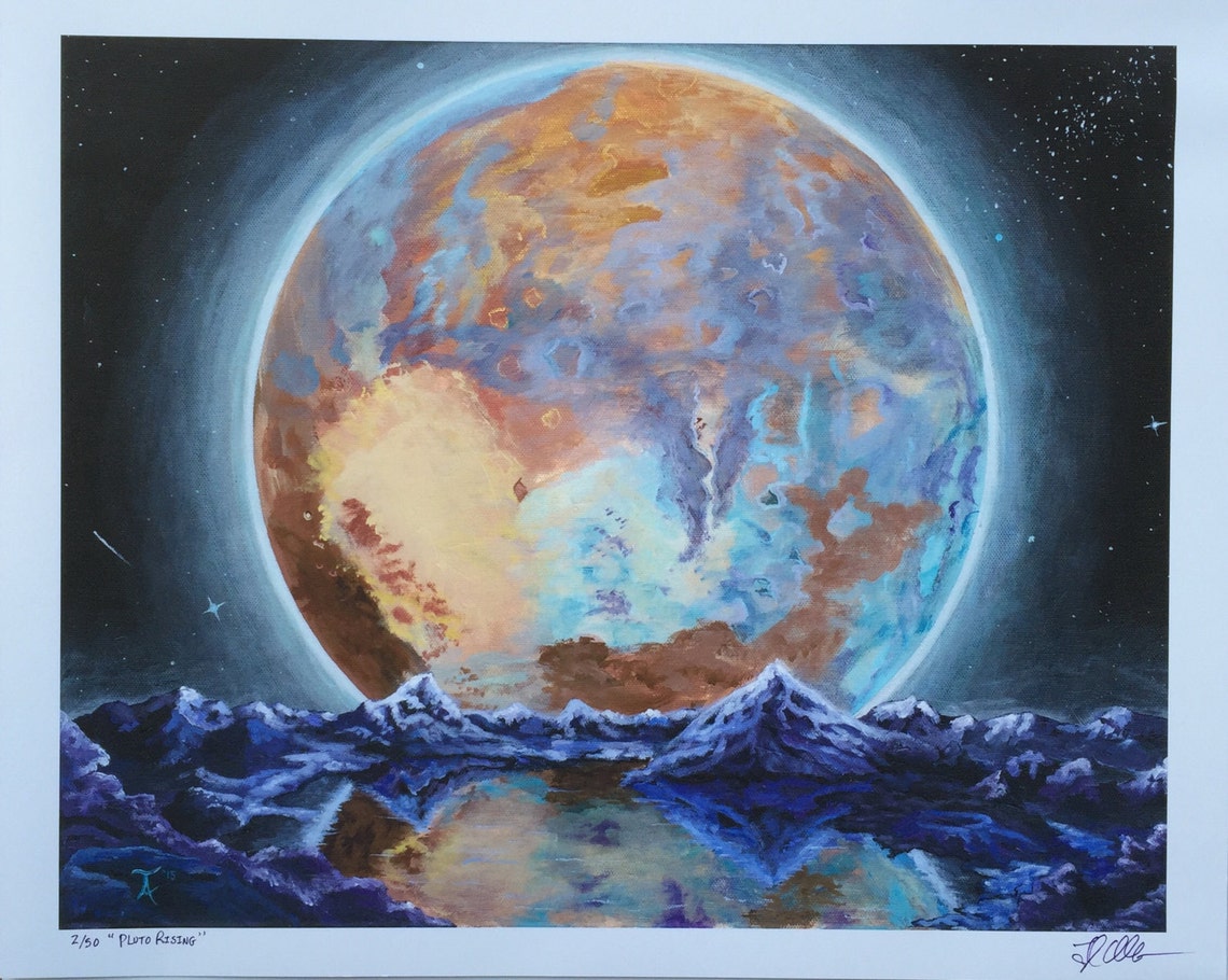 Pluto Rising Fine Art Print - Etsy