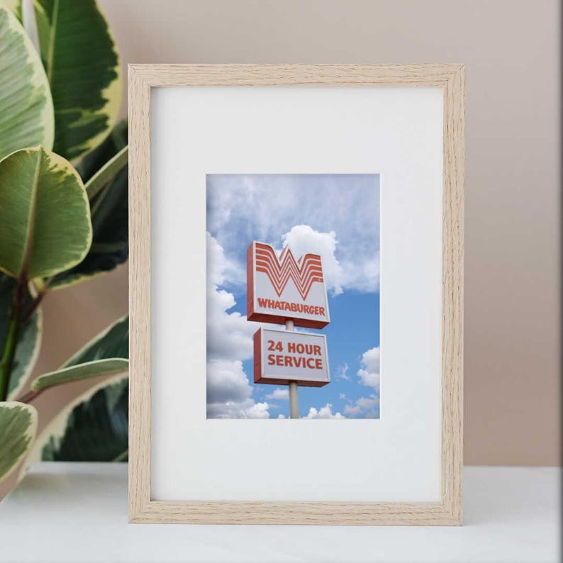 Whataburger Sign Print, Texas Wall Art, Southern Americana Photography ...