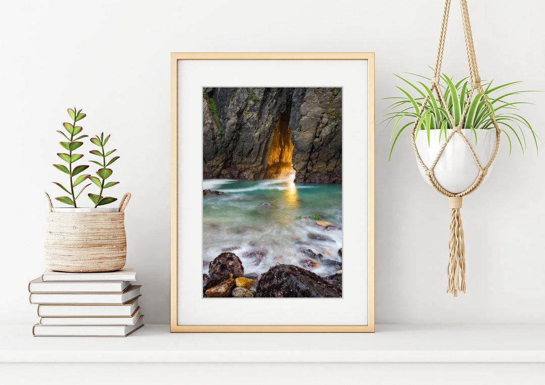 Keyhole Rock Sunset Print – Harris Beach Oregon Coast Photo – Light ...