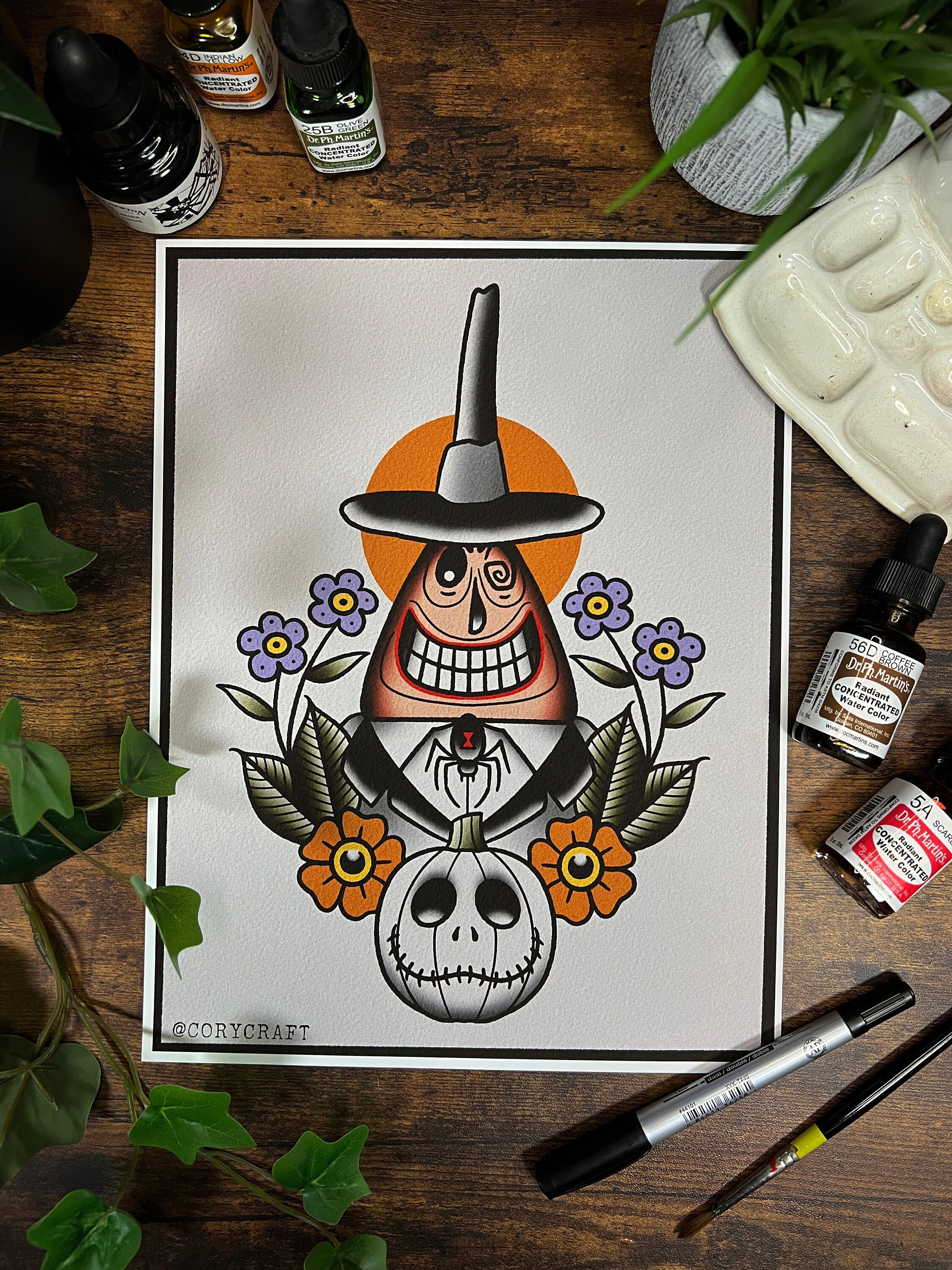 Nightmare Before Christmas Mayor Tattoo