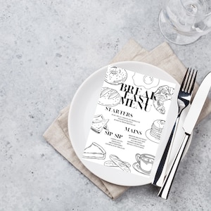 Breakfast Club Canva Menu Template - Etsy