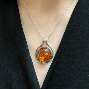 Natural Amber Pendant Large Amber Pendant Amber Pendant | Etsy