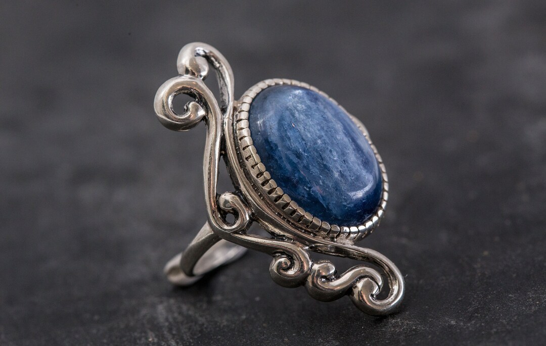 Anello di cianite, Cianite naturale, Anello di dichiarazione di cianite ...