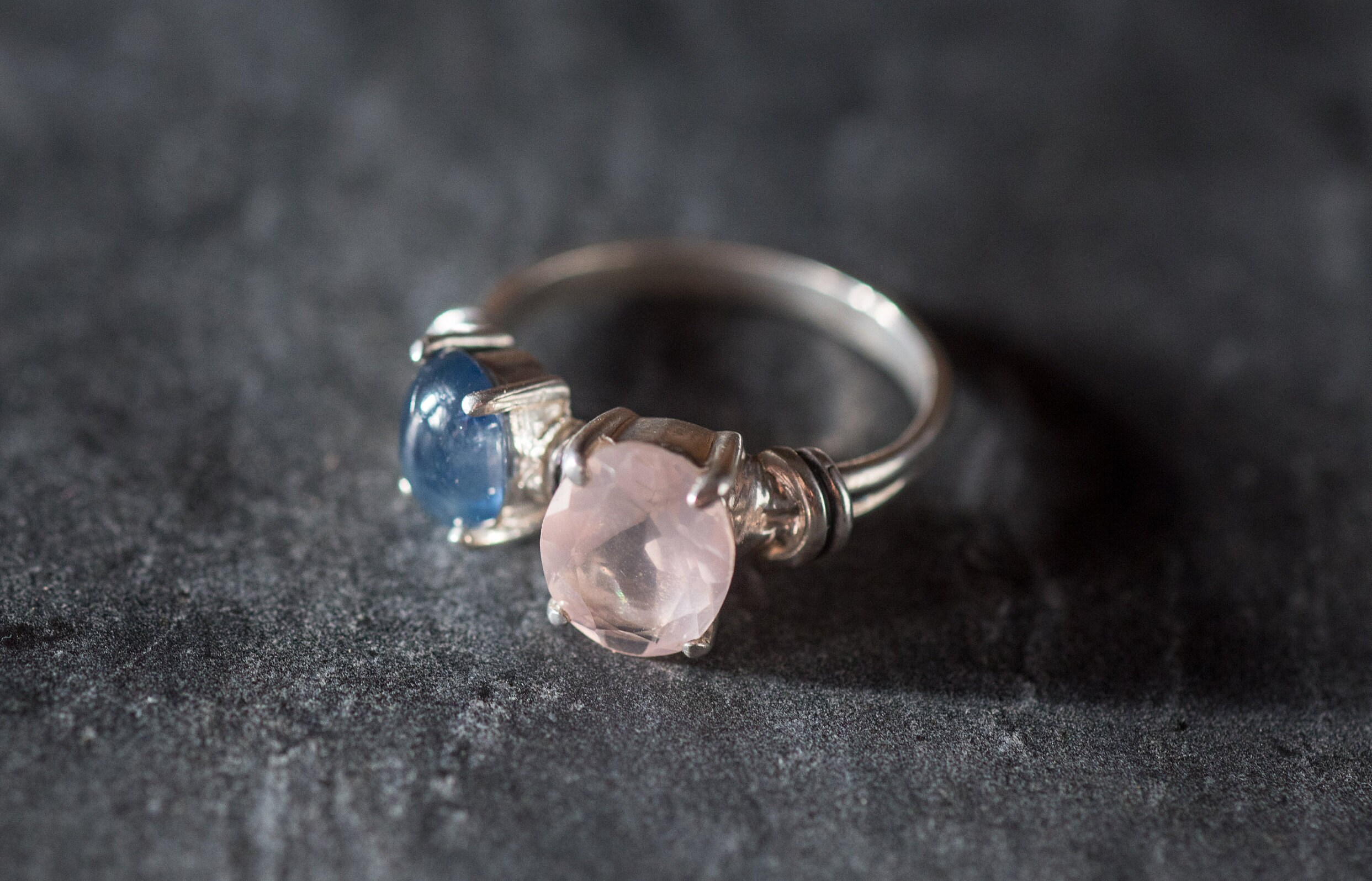 Rose Quartz Ring Kyanite Ring Natural Rose Quartz Natural | Etsy