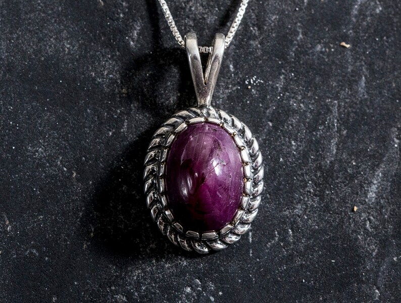Large Ruby Pendant Natural Ruby Pendant Vintage Pendant - Etsy UK