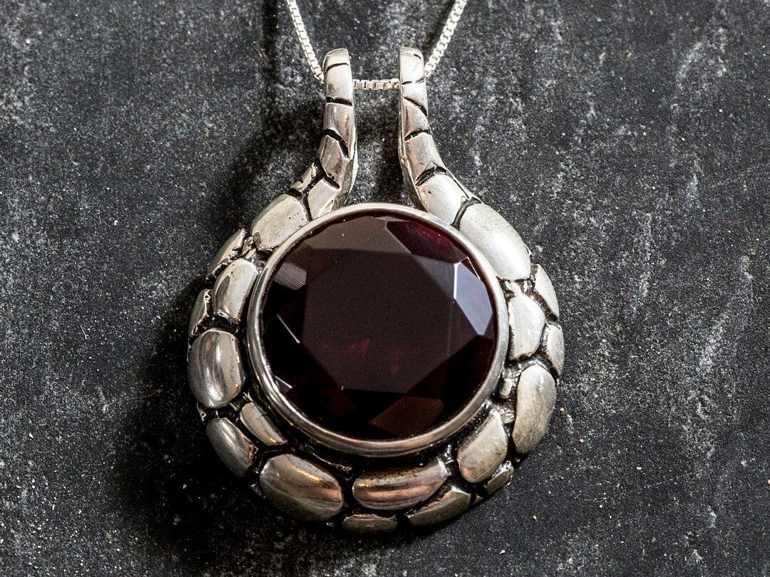 Large Ruby Pendant, Ruby Pendant, Big Ruby Pendant, Created Ruby ...