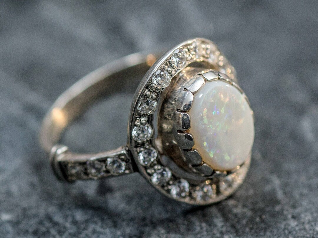 Opal Ring, Natural Opal Ring, Australian Opal, Natural Opal, Vintage ...