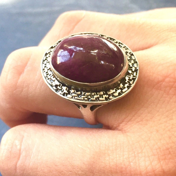 Large Ruby Ring - Etsy