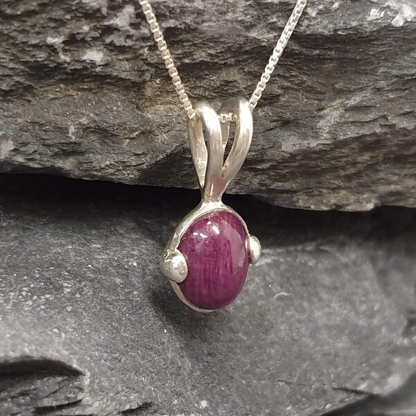 Natural Ruby Pendant - Etsy