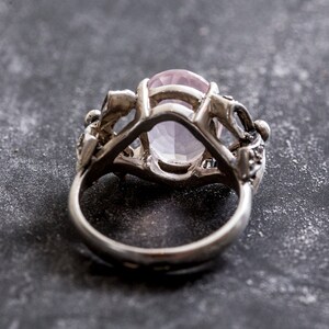 Rose Quartz Ring January Birthstone Ribbon Ring Pink - Etsy