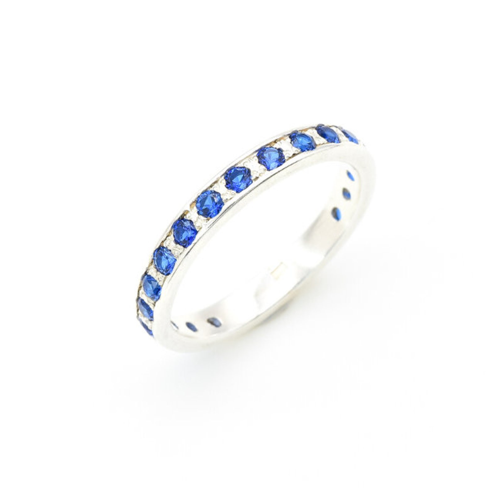 Gemstone Stackable Band, Full Eternity Band, Gemstone Band, Sparkly ...