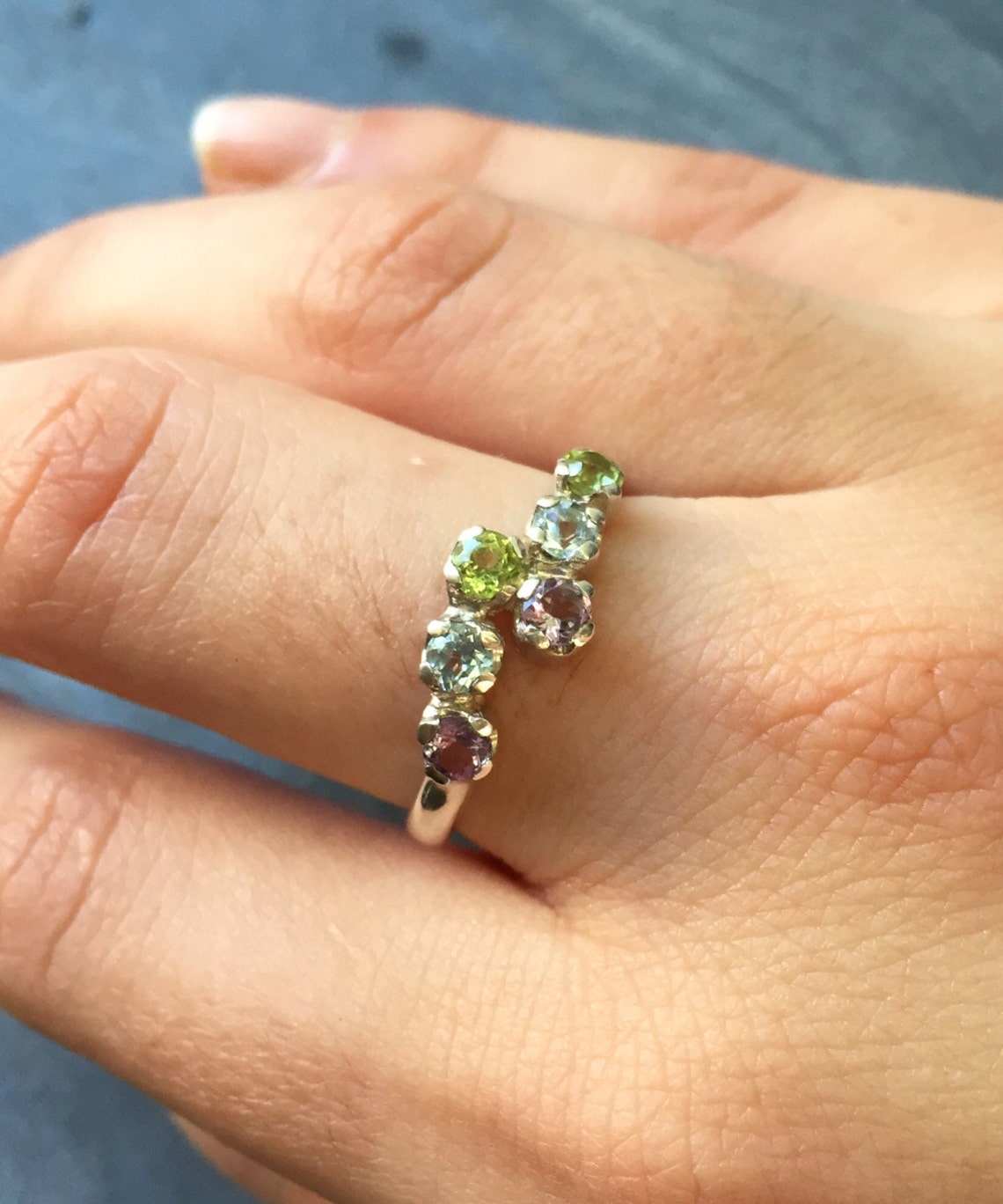 Topaz Ring December Birthstone Natural Topaz Blue Topaz - Etsy UK