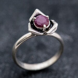 Red Rose Ring Real Ruby Ring Flower Ring Natural Ruby - Etsy UK