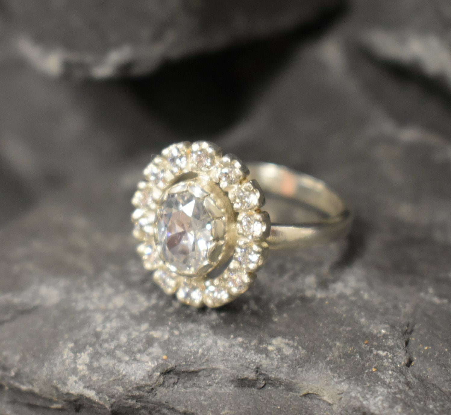 Dainty Victorian Ring Created Diamond CZ Diamond Ring | Etsy