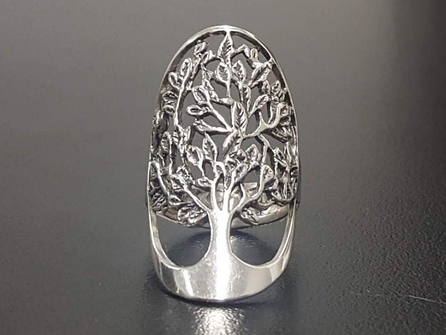 Silver Tree Ring Tree of Life Ring Vintage Ring Artistic - Etsy UK