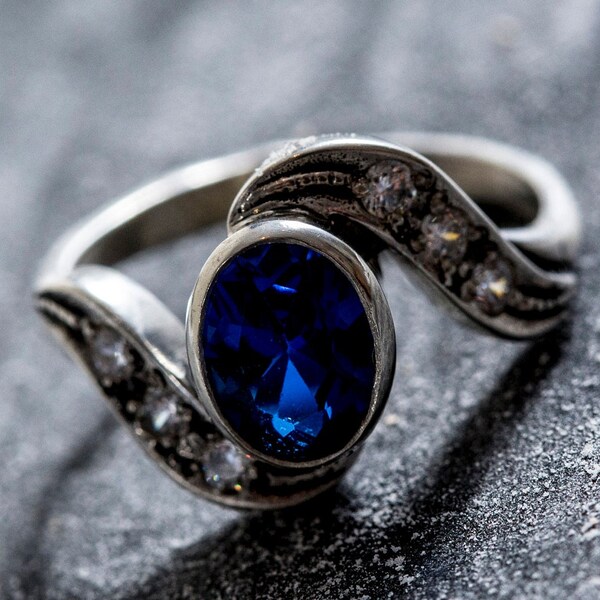 Something Blue Ring - Etsy