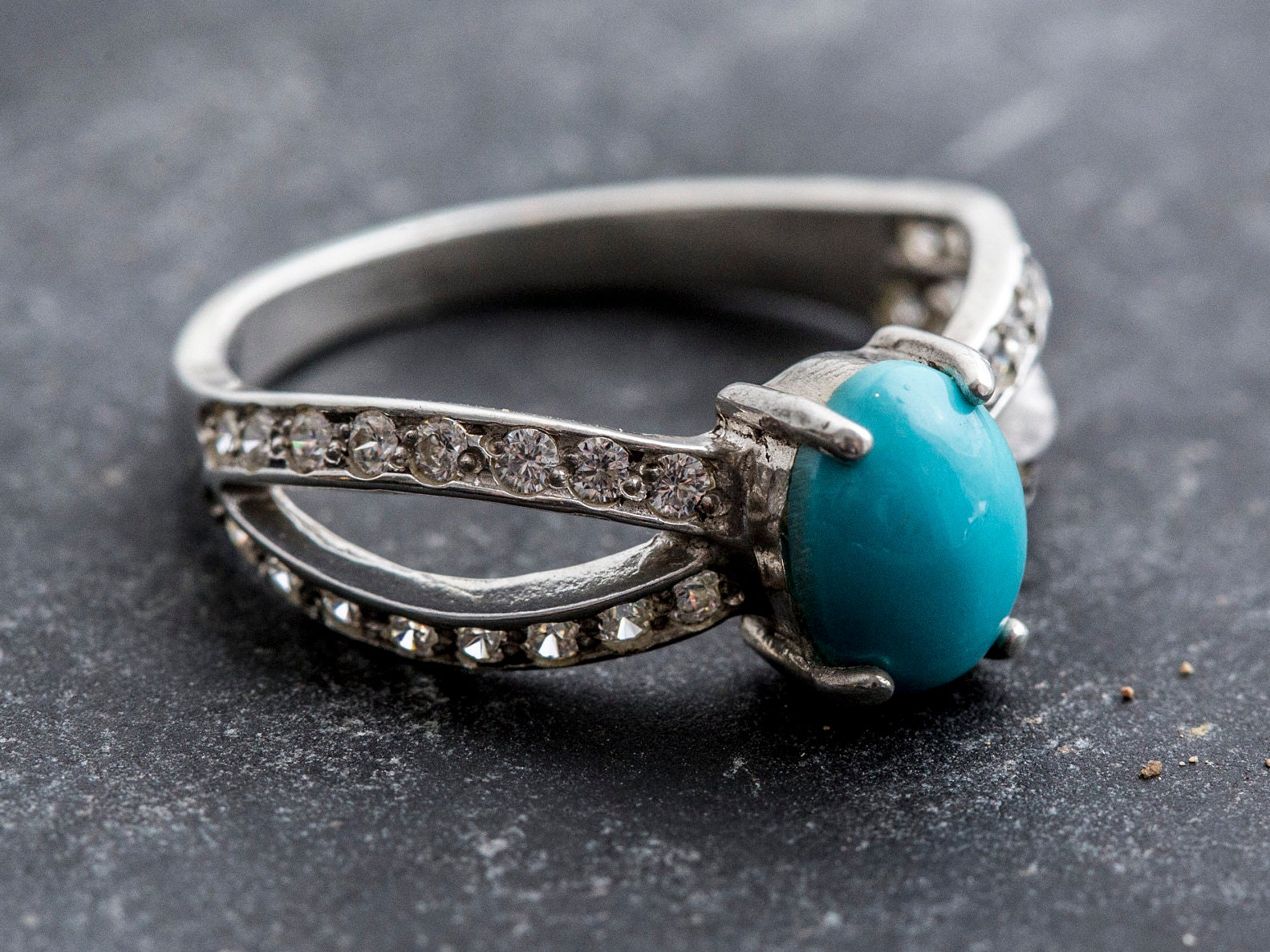 Blue Promise Ring Turquoise Ring Natural Turquoise Sleeping | Etsy