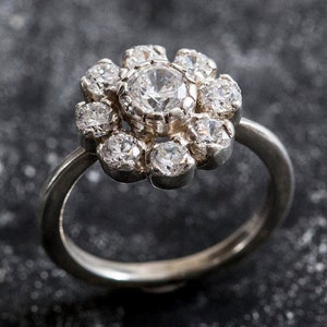 Vintage Engagement Ring Vintage Flower Vintage Diamond Ring - Etsy