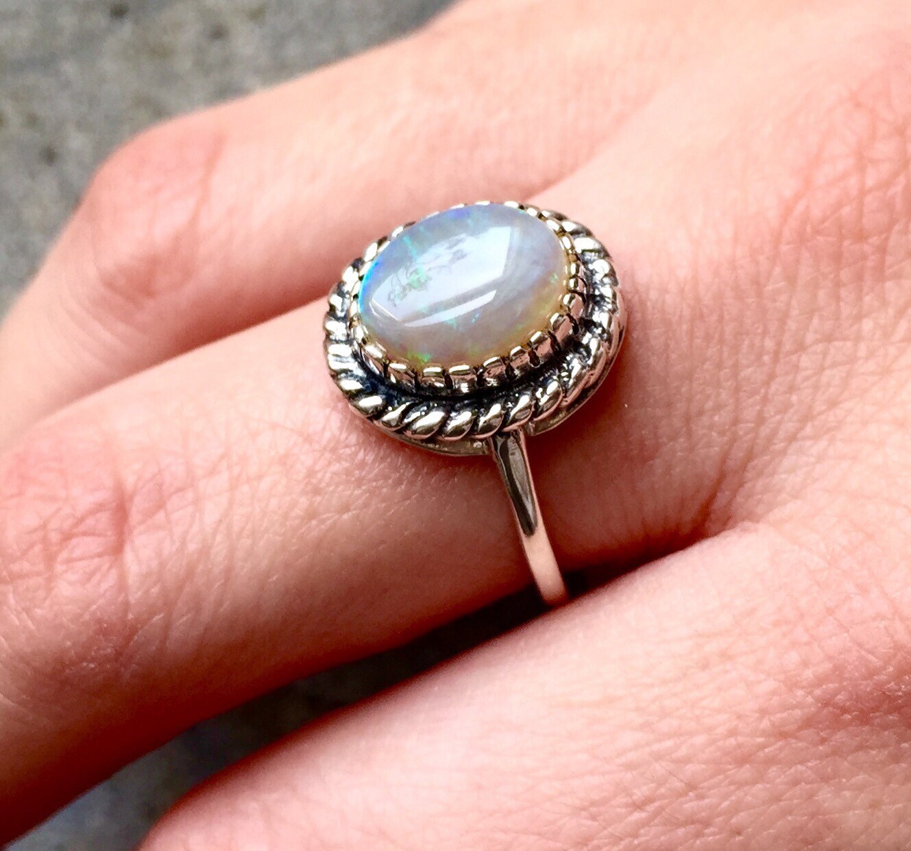 Opal Ring Natural Opal Ring Australian Opal Natural Opal - Etsy UK
