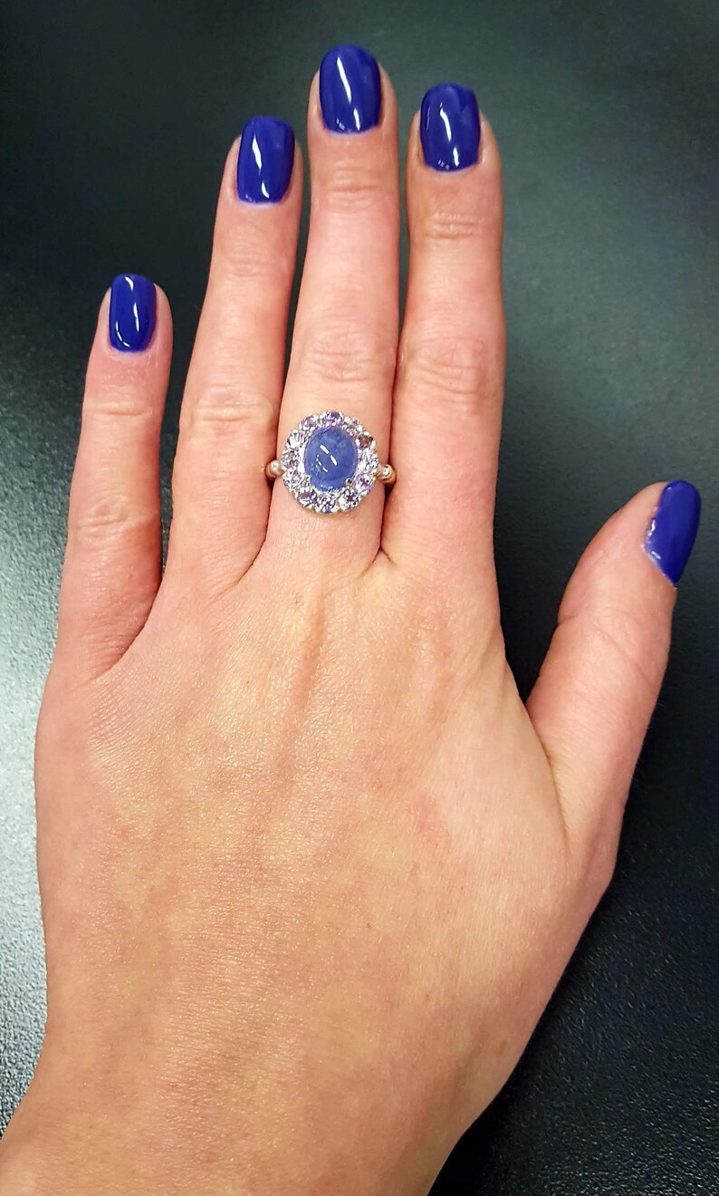 Tanzanite Ring Natural Tanzanite Amethyst Ring December | Etsy